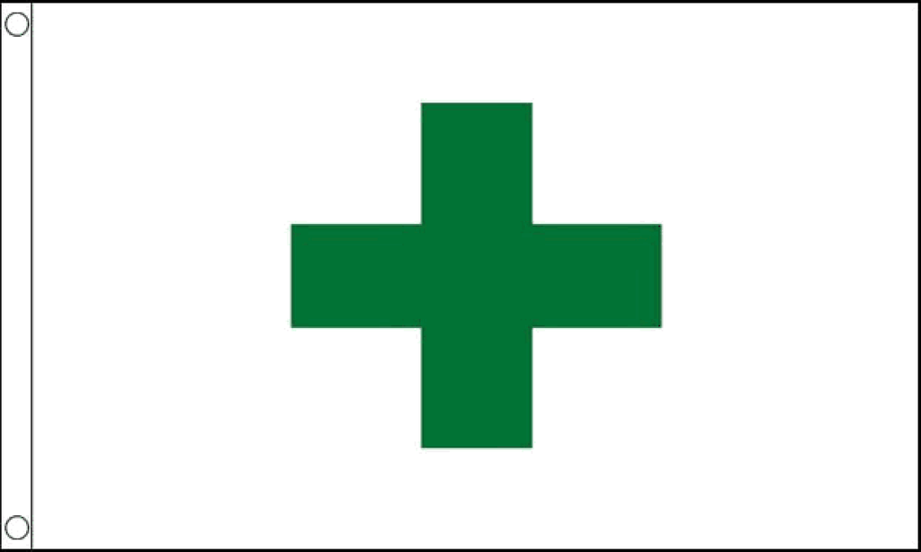 Green Cross Flag (Small)