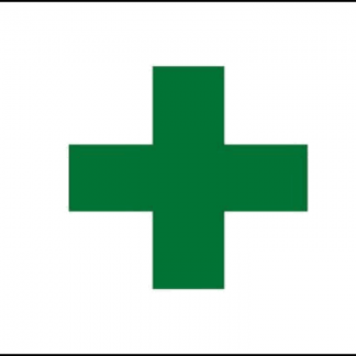 Green Cross Flag (Small) - MrFlag