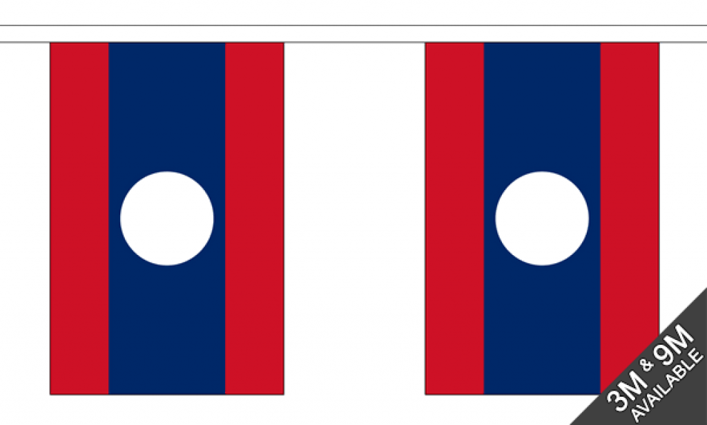 Laos Traditional Sewn Flag - MrFlag
