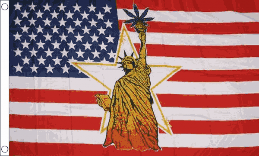 Marijuana Liberty Flag (Medium) - MrFlag