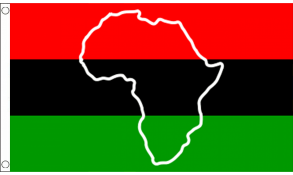 Pan African with Map Flag (Medium) - MrFlag