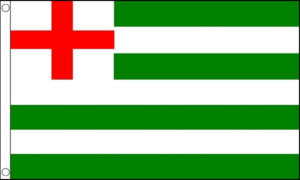 Striped Ensign Green/White Flag (Medium) - MrFlag